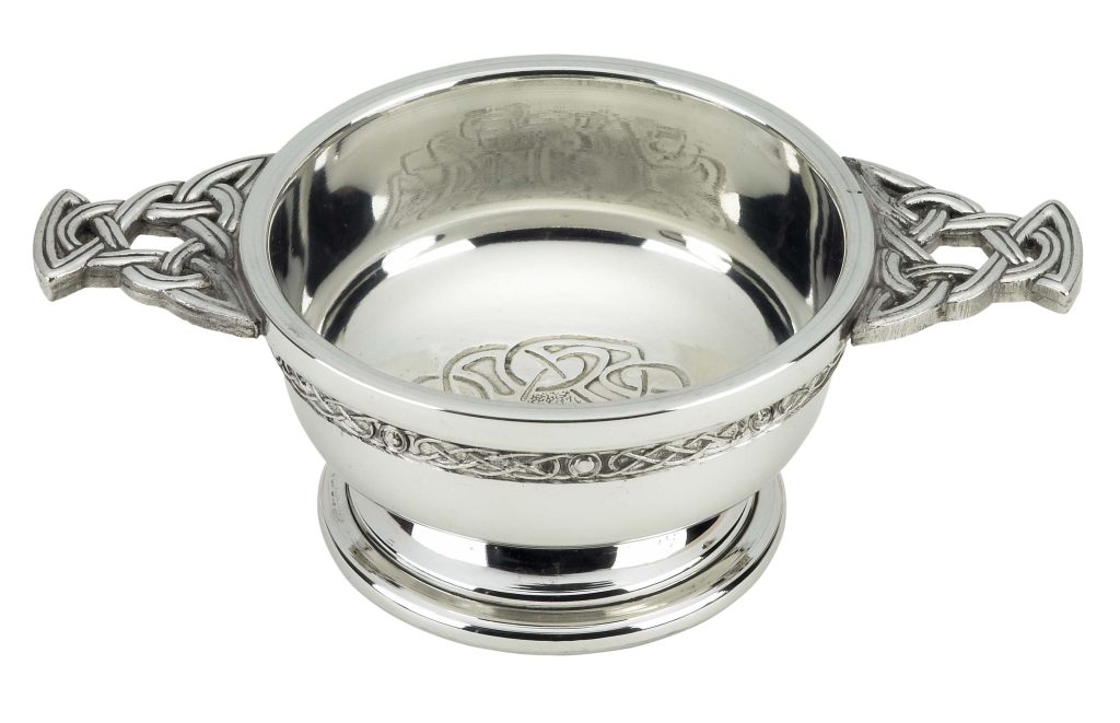 R0736BL 3″ Celtic Quaich Bowl Pewter - DrFix